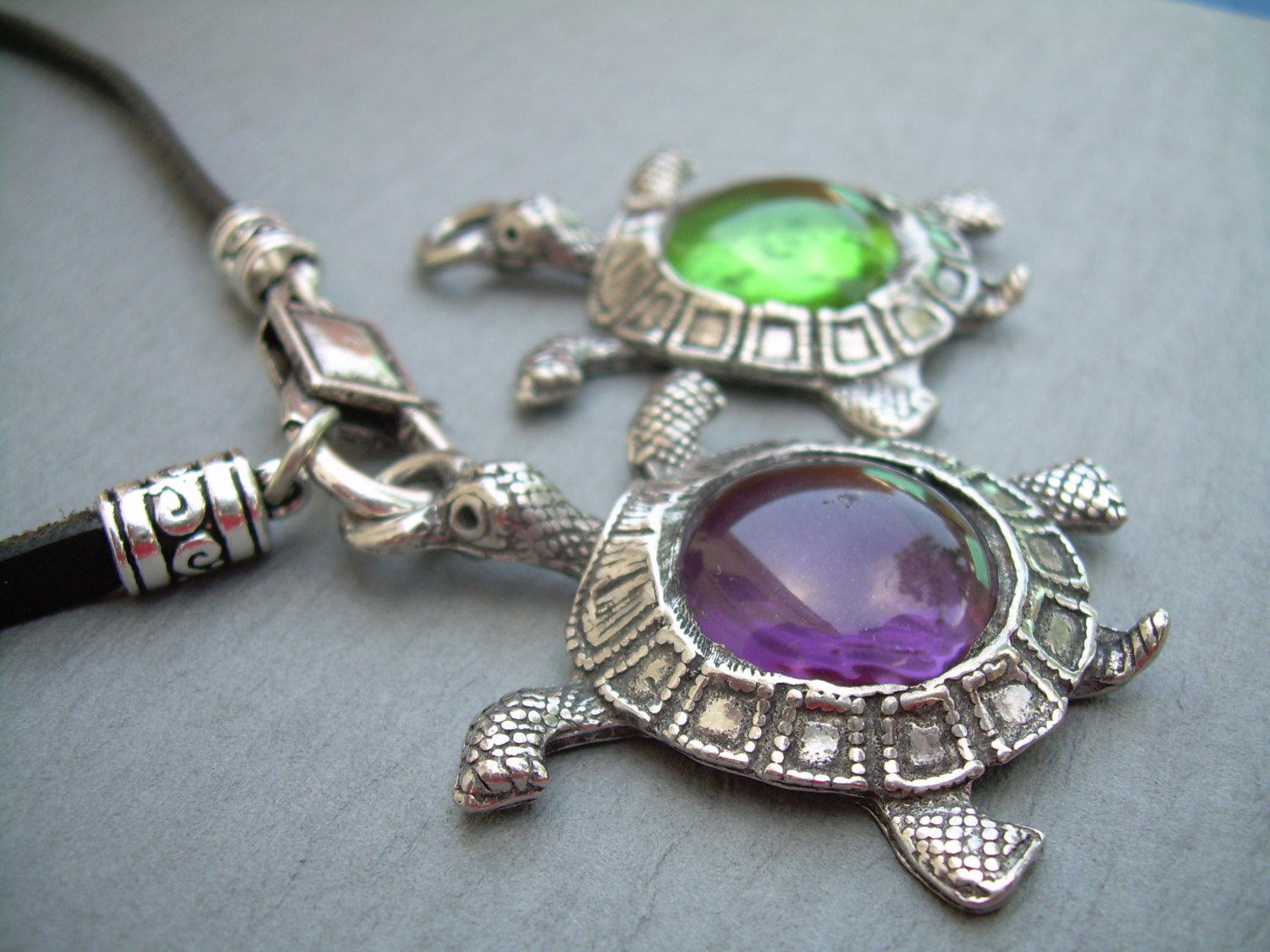 Leather Necklace, Turtle Pendant , Womens Necklace, Womens Jewelry ...