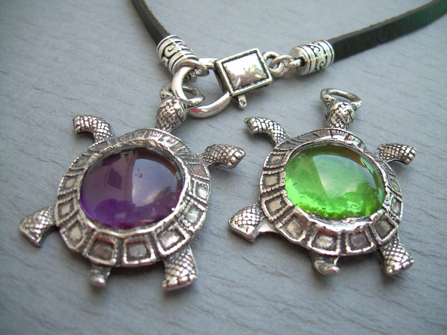 Leather Necklace, Turtle Pendant , Womens Necklace, Womens Jewelry ...